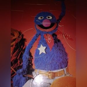 Sesame Street | Toys | Vintage 982 Sesame Street Grover 24 Piece Puzzle ...